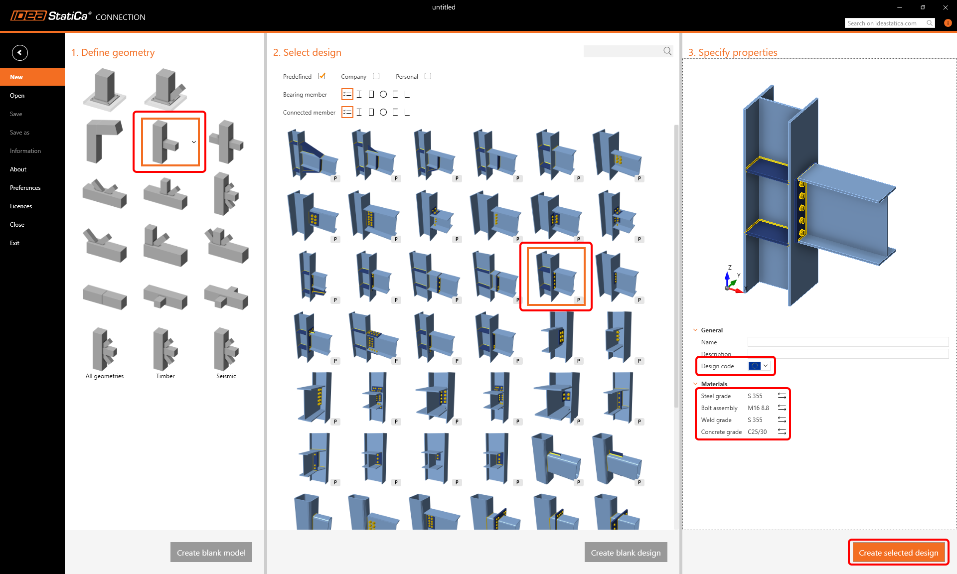 Continuous beam over column connection design (EN) | IDEA StatiCa